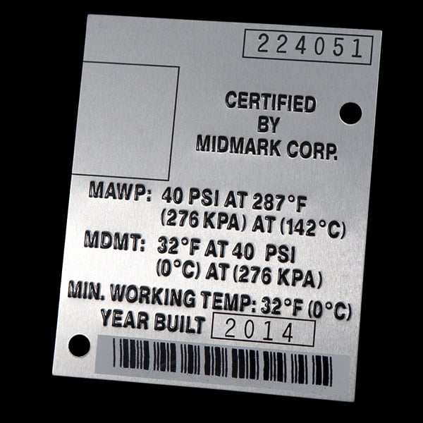 ID Plates and Metal Equipment Tags by McLoone